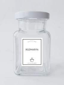 Samolepka na kořenky ROZMARÝN bílá 3 × 4 cm základní písmo