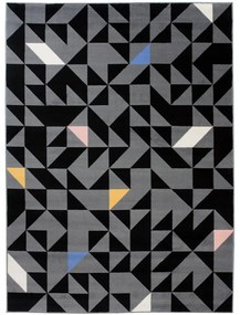Kusový koberec PP Franko šedočerný 160x225cm