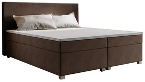 Manželská postel Boxspring 140 cm Simon Comfort (tmavě hnědá) (s matrací, bez úložného prostoru). 1056322