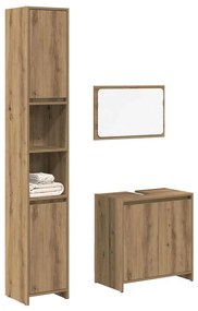 3dílná koupelnová sestava dub artisan kompozitní dřevo 3328566