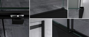 design sprchový kout RAVENA 18 - BLACK 100-140cm