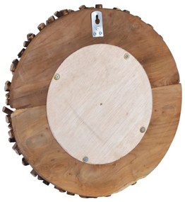 Nástěnné zrcadlo 40 cm teak kulaté - Default Title