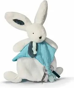 Doudou Dárková sada - Plyšový králíček s muchláčkem 25 cm modrá / od 0