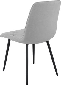 Šedá židle LIBRA PLATINUM GREY s černými nohami