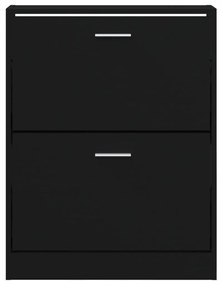 Botník černý 59x17x81 cm kompozitní dřevo - Default Title