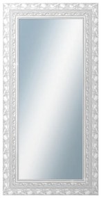 DANTIK - Zarámované zrcadlo - rozměr s rámem cca 60x120 cm z lišty ROKOKO stříbrná házená (2881)
