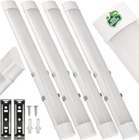 4x LED zářivkové svítidlo pro přisazenou montáž 120 cm 40 W 4800 lm 6500 K