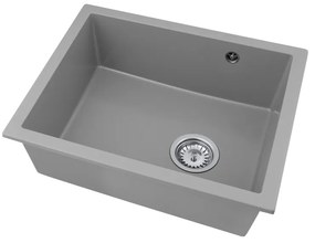 Gamma Decor 5040, 1-komorový granitový dřez 560x460x180 mm, šedá, GMA-ZLE000084