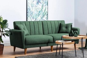 Designová rozkládací sedačka Zayda 210 cm tmavě zelená - II. třída