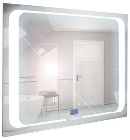 BPS-koupelny Zrcadlo závěsné s pískovaným motivem a LED osvětlením Nikoletta LED 4 Typ: dotykový vypínač, Rozměry (cm): 80x65 - (Nikoletta LED 4/80)