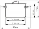 KOLIMAX - české nerezové nádobí KOLIMAX Hrnec PRECISE s poklicí, průměr 22cm, objem 5,5l