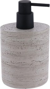 Dávkovač mýdla Soro, šedá imitace betonu/s černými prvky, 380 ml
