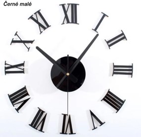 Nástěnné 3D hodiny více variant Varianty: Římské malé černé