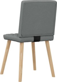 Jídelní židle 4 ks tmavě šedé textil 3315222