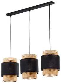 TK LIGHTING Sada osvětlení - BOHO, sestava č. 3, černá/slámová