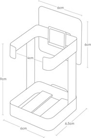 Černý kovový držák zařízení péče o pleť Film Hook – YAMAZAKI