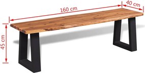 Lavice z masivního akáciového dřeva 160 cm 245688