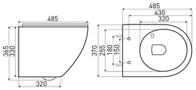 Novoterm Závěsné WC NV-Kasos WH se SoftClose sedátkem