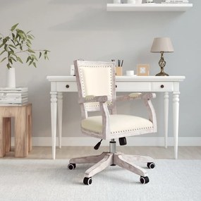 vidaXL Otočná kancelářská židle tmavě textil [344479] Barva: Béžová
