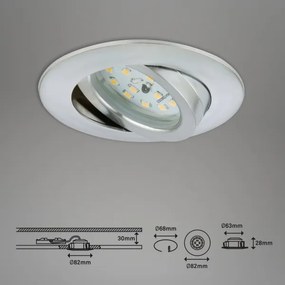 Briloner 7209-039 - SADA 3x LED Koup podhledové svítidlo ATTACH LED/5W/230V IP23
