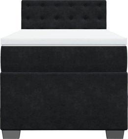 Box spring postel s matrací černá 90x190 cm samet 3288488