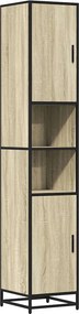 Koupelnová skříňka dub sonoma 35x37,5x188,5 cm kompozit a kov 3300881