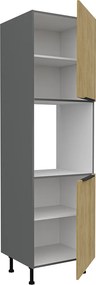 CREMONA ac | vysoká skříňka 60 DP-215 2F na vestavnou troubu | 60 cm | antracit/cremona