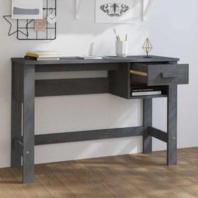 Psací stůl HAMAR tmavě šedý 110 x 40 x 75 cm masivní borovice 340458