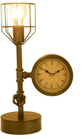 Stolní lampa s hodinami Mauro Ferretti Industry Clock, 26 x 45 cm