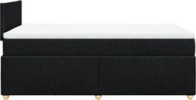 Box spring postel s matrací černá 120x190 cm textil 3288914