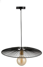 Černé kovové stropní světlo Line large - Ø 50*90 cm