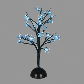 ACA DECOR LED dekorační stromek 45 cm na baterie 3xAA, modrá barva, 25 LED