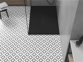 Mexen Toro, SMC obdélníková sprchová vanička 120 x 80 cm, černá, černá krytka, 43708012-B