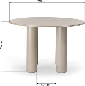 Jídelní stůl Kairo 120 cm béžový