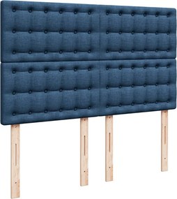Box spring postel s matrací modrá 140x200 cm textil 3291711