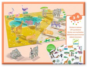 Kreativní sada se zvedacími samolepkami – 3D scény - zvířata