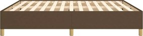 Rám postele s boxspringem tmavě hnědý 160 x 200 cm textil 3120972