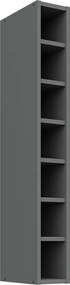 ARIA pi | horní regál 15 G-108 OTW s policemi | EXTRA VYSOKÝ | 15 cm | antracit