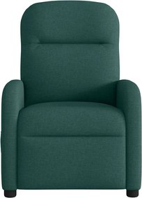 Elektrické masážní polohovací křeslo tmavě zelené textil 3302968