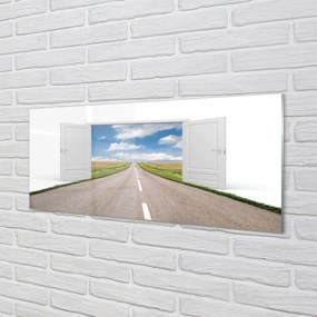 akrylový obraz Polní cesta 3d dveře 120x60 cm