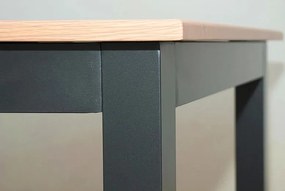 DOPPLER Hliníkový stůl EXPERT WOOD 90x90 cm (antracit)
