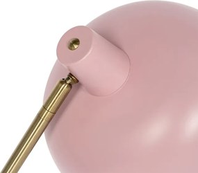 Stojací retro lampa růžová Milton Pink