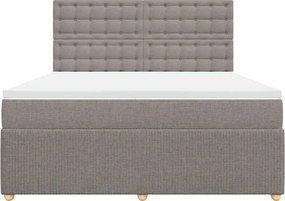 Box spring postel s matrací taupe 180x200 cm textil 3292153