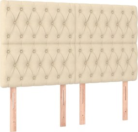 Box spring postel s matrací krémová 160x200 cm textil 3136850