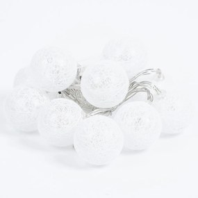 Světelný řetěz La Balle bílá, pr. 4 cm