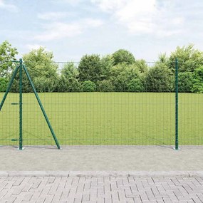 Plotový sloupek s betonovým základem 52 ks Zelená 3350228