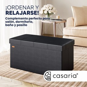 Lavice s úložným prostorem černý 80x40x40cm MDF skládací