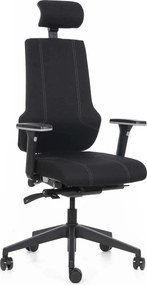 MERCURY Ergonomická kancelářská židle DELI - černá látka