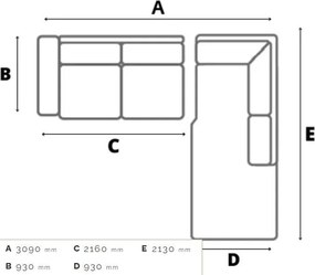 Modulová sedací souprava PIXEL - roh + taburet, pravá, tm. šedá (Python 66 graphite)