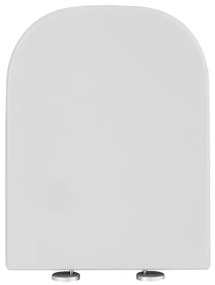 Gamma Lumino, toaletní WC sedátko 445x345mm z polypropylenu s pomalým zavíráním, bílá, GAM-LUMINO